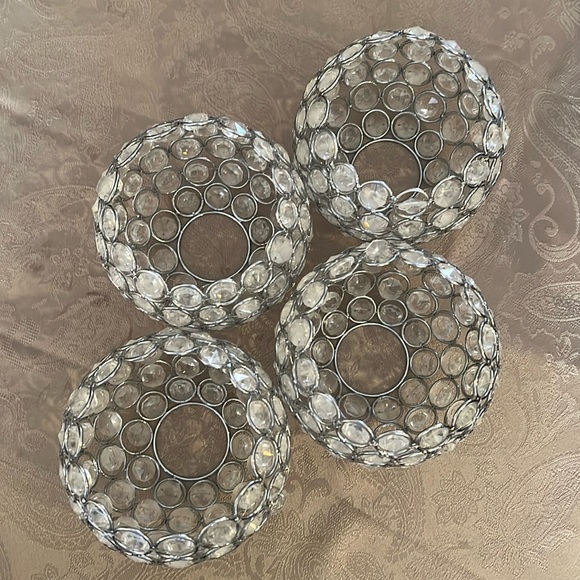 Accents | Crystal Silver Metal Spheres | Poshmark